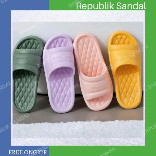 Jual Sandal Rumah Simple Fashion Eva Color Indoor Outdoor Sendal kamar ...