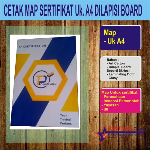 Jual Cetak Map Sertifikat Piagam Pelatihan A4 laminating Doff Glosy ...
