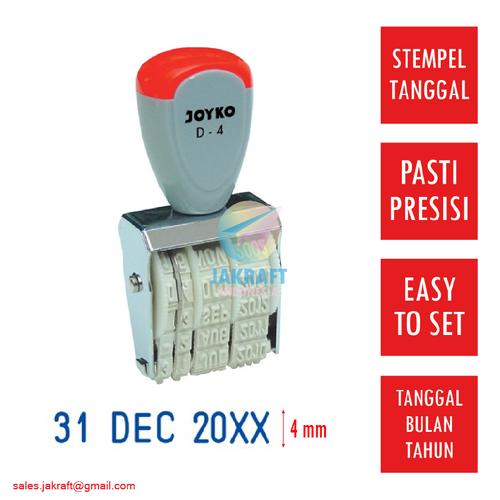 Jual Stempel Tanggal Bulan Tahun 1 Warna JOYKO Kenko D-4 Dater Stamp ...