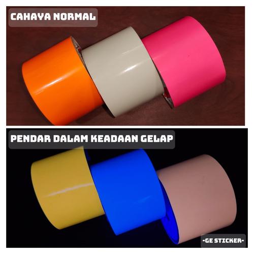 Jual STICKER FOSFOR GLOW IN THE DARK PHOTOLUMINESCENCE 60cm stiker GID ...