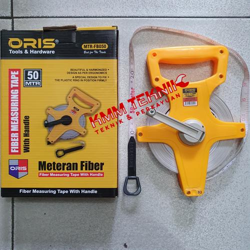 Jual ORIS METERAN FIBER JALAN 50 METER / 5M FIBER MEASURING TAPE FEET ...