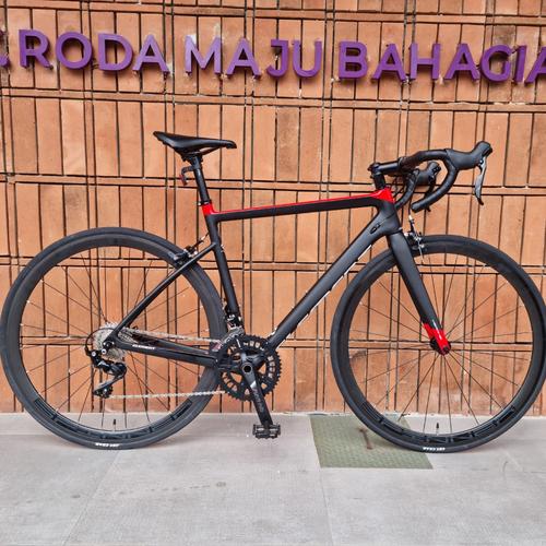 Jual Sepeda balap roadbike element nerone full carbon - Black red, 48 ...