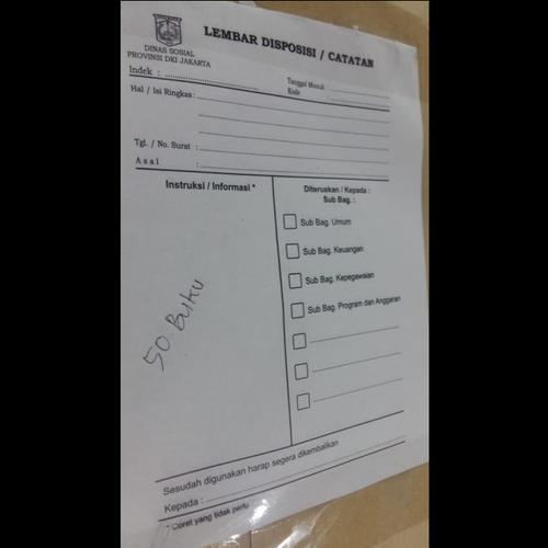 Jual Lembar Disposisi Kantor - Jakarta Timur - Kotak Putih Printing ...