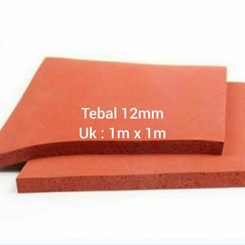 Jual Sponge silicone red tebal 12mm - Sponge silikone merah tahan panas ...