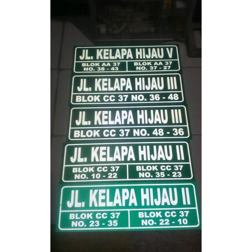 Jual Nama Jalan - Nama Komplek - Papan Nama Jalan - Plang Nama Jalan ...