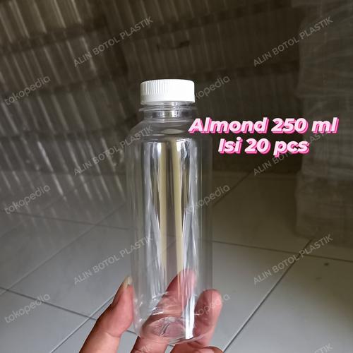 Jual botol almond 250ml/botol plastik 250ml/botol 250 ml ecer 20 pcs ...