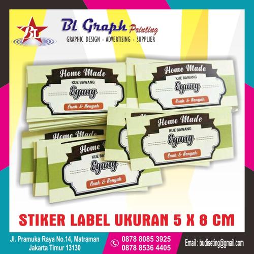 Jual Cetak Murah Stiker Label Makanan / Kemasan Produk Bentuk Kotak ...