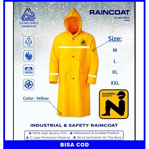 Jual RAINCOAT SAMUDRA JAS HUJAN TERUSAN SAFETY PROYEK GOSAVE -Kuning ...