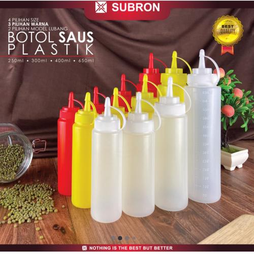 Jual SUBRON Botol Saus/kecap Plastik 250 ML, 300 ML, 400 ML - 400 ML ...