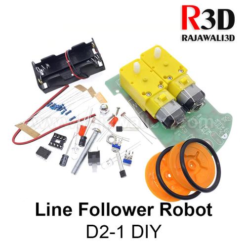 Jual D2-1 DIY KIT Robot Tracking Line Follower Smart Car LM393 - Kab ...