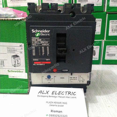 Jual MCCB BREAKER SCHNEIDER NSX160F 3P 160A 36KA LV430630 ORIGINAL - 160N 50KA - Jakarta Pusat ...