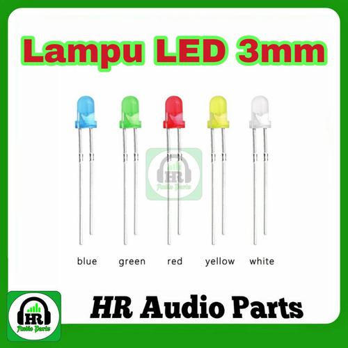 Jual Led 3mm 3 mm Lampu LED Warna Biasa Merah Kuning Hijau Red Yellow ...