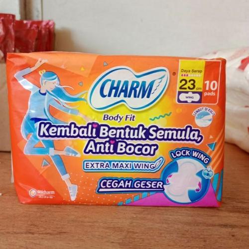Jual CHARM Body Fit Extra Maxi Wing 23 cm isi 10 Pads - Kota Medan ...