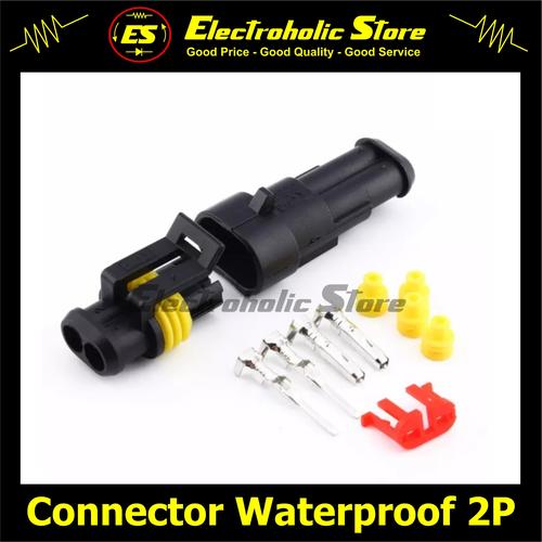 Jual Connector Waterproof 2P Soket Konektor Tahan Anti Air 2 Pin 2Pin ...