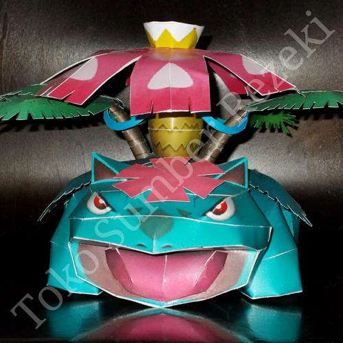 Jual Figure Mega Venusaur Papercraft Pokemon DIY Paper Craft Monster ...