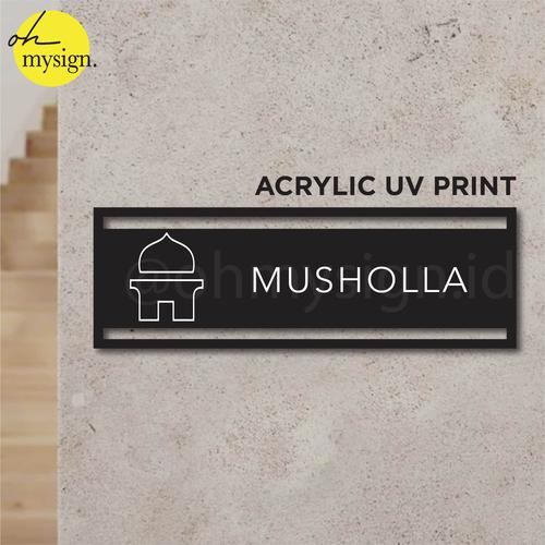 Jual Sign Akrilik Musholla Laser Cut UV Print Modern Label Sign ...