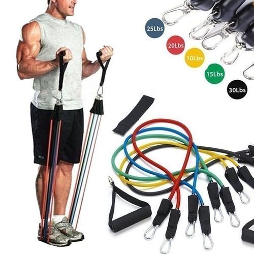 Jual Power Resistance Band 11 Pcs Set Tali Tarik Karet Gym Yoga Fitness ...