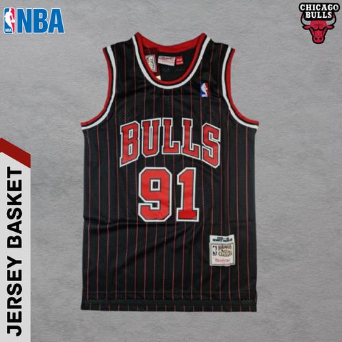 Jual Baju Jersey Basket Classic NBA Dennis Rodman Chicago Bulls Hitam ...