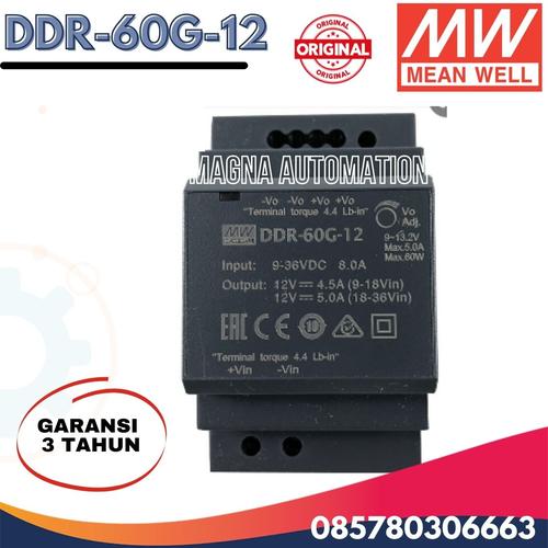 Jual Meanwell DDR-60G-12 Mean Well DIN Rail Mounting DC To DC Converter ...