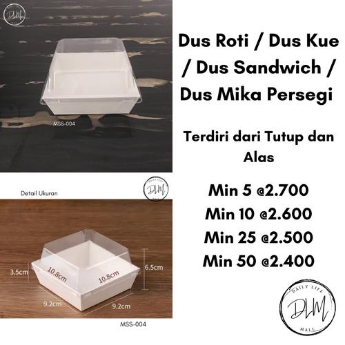 Jual Dus Roti / Dus Kue / Dus Sandwich / Dus Mika Persegi MSS-004 ...