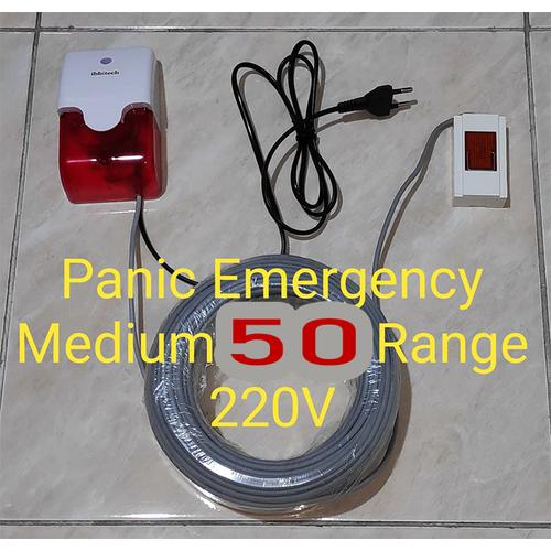 Jual Panic Emergency Button Alarm Set 220V tombol panik MEDIUM RANGE 50 ...