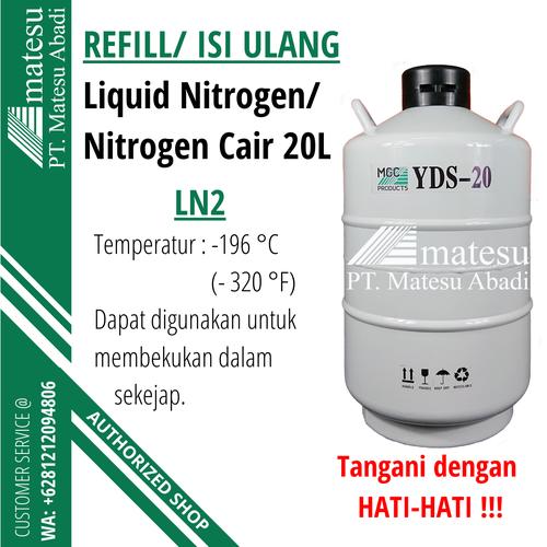Jual Isi ulang/Refill Nitrogen Cair/Liquid Nitrogen 20 Liter - Jakarta ...