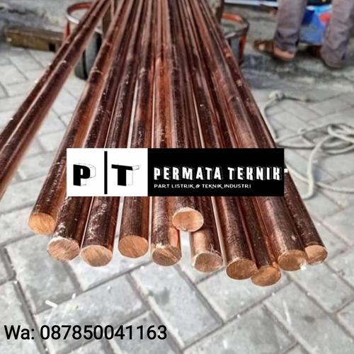 Jual as tembaga grounding rod 25mm x 1000mm As rod grounding - Jakarta ...