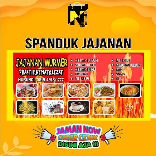 Jual Spanduk,Banner,Backdrop JAJANAN, Banner Makanan uk.200x100cm - Kab ...