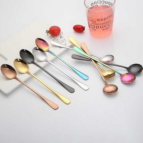 Jual Sendok Teh Stainless Panjang Alat Pengaduk Minuman Tea Korean ...