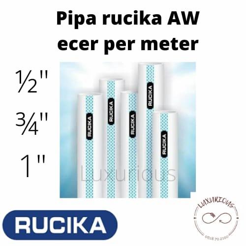 Jual pipa pvc rucika / pipa pvc 1/2" rucika / paralon 1/2" 3/4" 1 ...