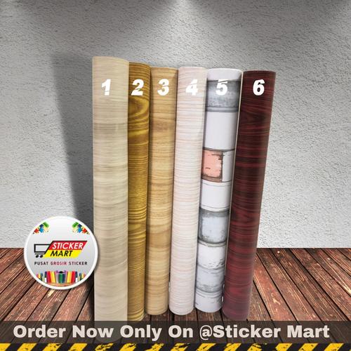 Jual Wallpaper Sticker Kayu coklat cream putih pastel rustik Murah ...