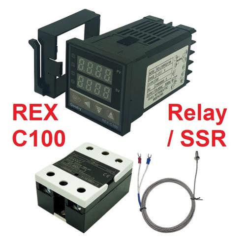 Jual Promo PID REX C100 Temperature Controller Thermostat Thermocouple - C100 Relay - Kab ...