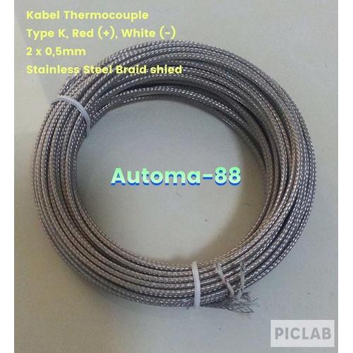 Jual Kabel Sensor Thermocouple Type-K 2 x 0.5 mm Anti Panas Meteran ...