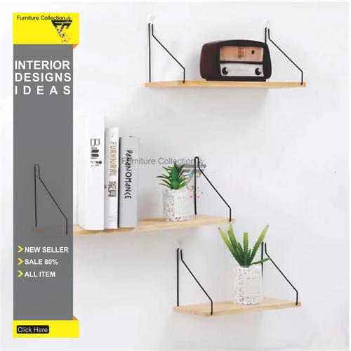 Jual RAK DINDING KAYU + BESI GANTUNG TEMBOK MULTIFUNGSI MINIMALIS ...