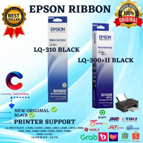 Jual EPSON RIBBON ORIGINAL LX-310 BLACK & LQ-300+II BLACK - LQ-300+II ...