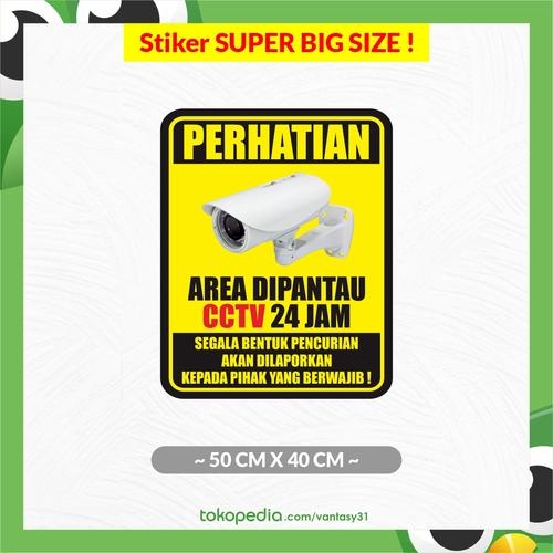 Jual Stiker Vynil Awas Ada CCTV Super Besar - Kota Surakarta - Desain ...