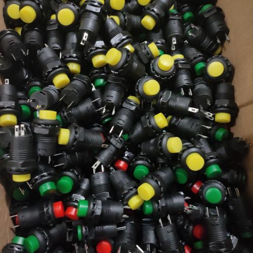Jual push on toggle button swith saklar tombol bulat 2kaki - Kuning ...