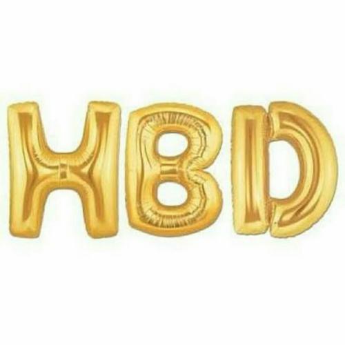 Jual Balon Foil Huruf HBD Jumbo 100 cm / balon foil jumbo / balon hbd ...