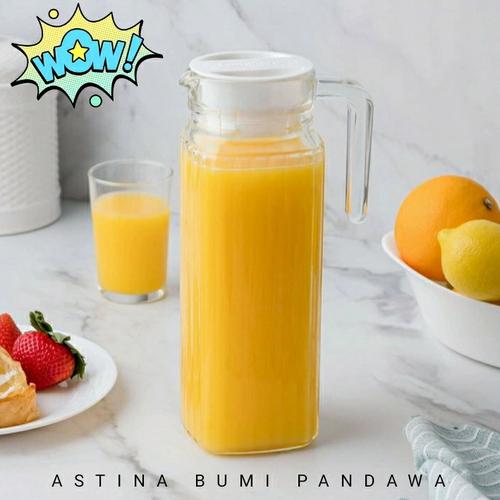 Promo pitcher water jug / teko kaca 1 liter / teko jus Cicil 0% 3x ...