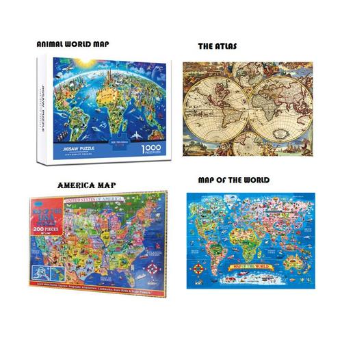 Jual 1000 PCS HQ JIGSAW PUZZLE - WORLD MAP - WORLD MAP - Jakarta Barat ...