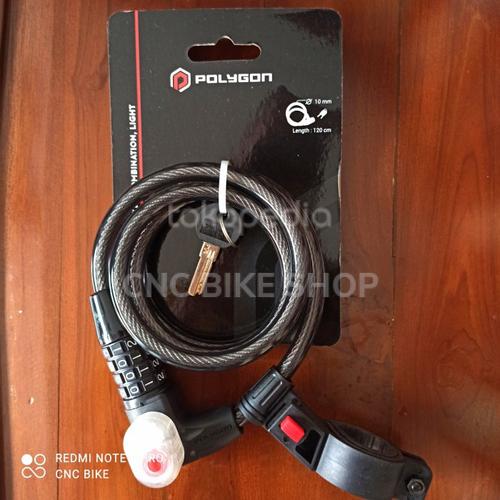 Jual Kunci Gembok Sepeda 2 Kunci dan Lampu Polygon - Kota Bekasi - CNC ...