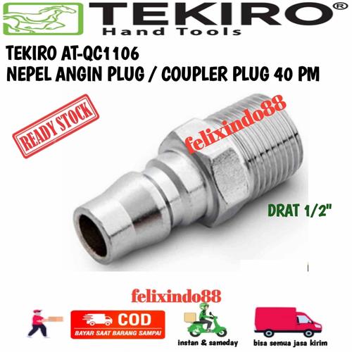 Jual Kopler Tekiro 40 PM Drat Luar 1/2 inch Original Air Quick Coupler Plug 40PM AT-QC1106 Nepel ...