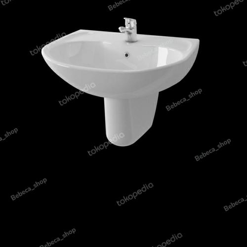 Jual Wastafel TOTO LW240CJ/LW240HFJ W/F Comp Set Tanpa Kran Dingin ...
