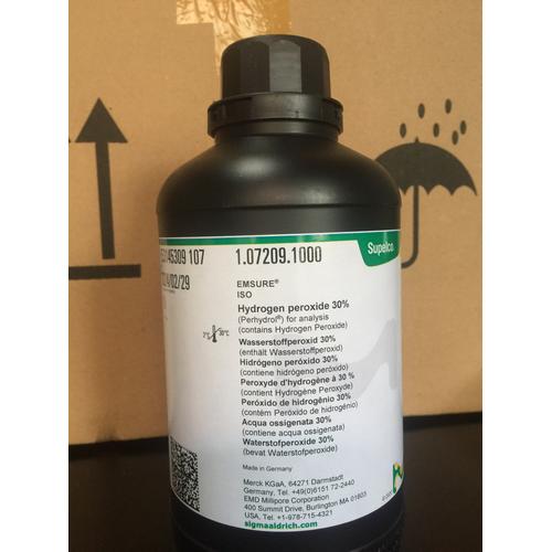 Jual Hydrogen peroxide 30%/ perhydrol, kemasan 1 liter, Merck 1.07209. ...
