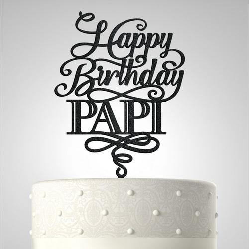 Jual Happy Birthday Papi cake topper | hiasan kue Happy birthday Papi ...