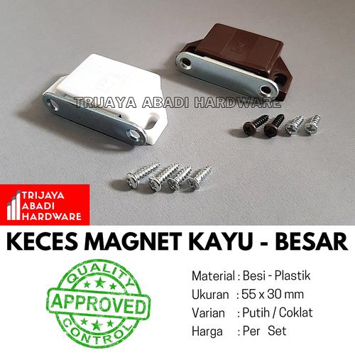 Jual Keces Magnet Besar Pintu Kabinet - Door Magnetic Catches - Putih ...