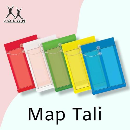 Jual Map plastik tali folio/f4 Map Sekolah Kantor - putih bening - Kab ...
