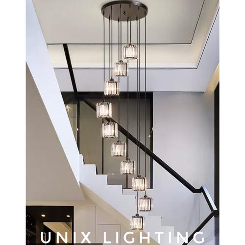 Jual LAMPU GANTUNG HIAS VOID TANGGA MINIMALIS LG 8338/10 - Gold - Jakarta Pusat - Unix Lighting ...