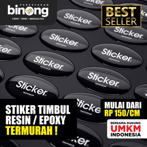 Jual Stiker Timbul / Sticker Label / Stiker Resin / Epoxy - Metallic ...