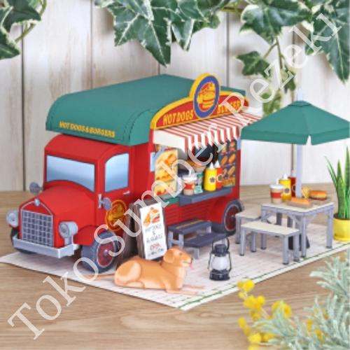 Jual Figure Rumah Miniature Car Taman Papercraft Mobil Toko Paper Craft ...